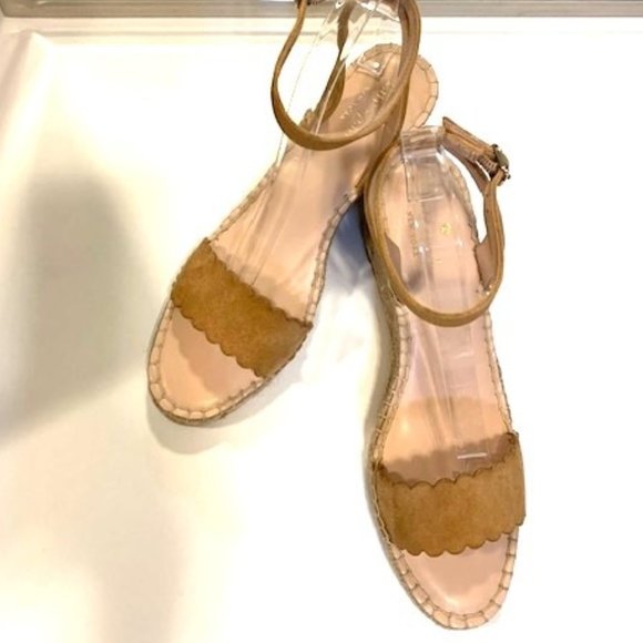 kate spade | Shoes | New Kate Spade Tan Suede Wedge Sandals | Poshmark